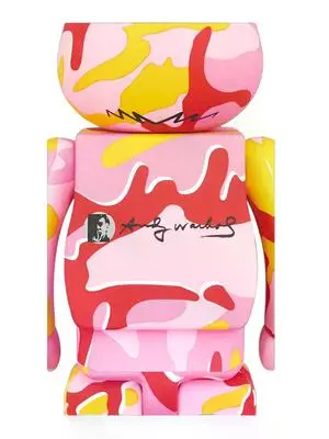 BE@RBRICK X Andy Warhol Camo Version 1000% Collectible - Pink