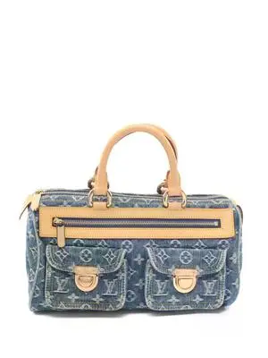 LOUIS VUITTON 2005 Monogram Denim Neo Speedy 30 Boston Bag