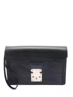 LOUIS VUITTON Epi Pochette Sellier Dragonne Clutch Bag - Black