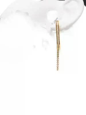 Elisabetta Franchi Crystal-embellished Logo-plaque Earrings