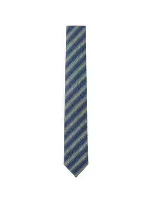 Missoni Zigzag-knit Silk Tie - Blue