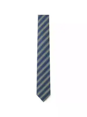 Missoni Zigzag-knit Silk Neck Tie - Blue