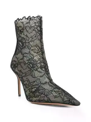 GEDEBE 90mm Lace Scalloped-edge Ankle Boots