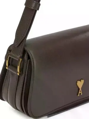 AMI Paris Cowhide Leather Paris Paris Shoulder Bag
