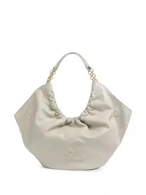 COCCINELLE Smash Chain-link Gathered Leather Tote Bag - Green
