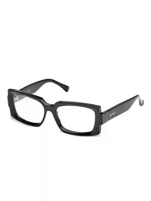 Max Mara Rectangle-frame Glasses - Black