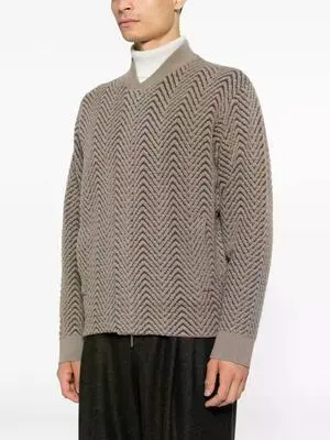 Emporio Armani Chevron-knit Lightweight Jacket