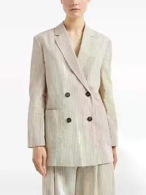 Brunello Cucinelli Striped Double-breasted Blazer