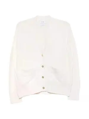 BARRIE The Borders V-neck Cardigan - Neutrals