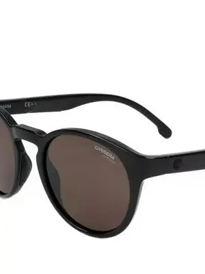 Carrera Eyewear Round Frame Sunglasses With Engraved Arms - Black