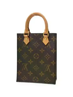 LOUIS VUITTON 2010-2020s Petit Sac Plat Monogram Tote Bag