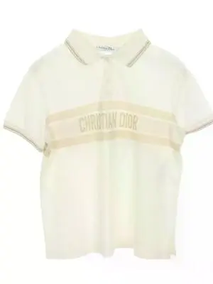 Dior 2010s Logo-embroidered Polo Shirt - White