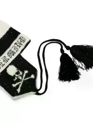 MASTERMIND WORLD Skull-print Tweed Beanie