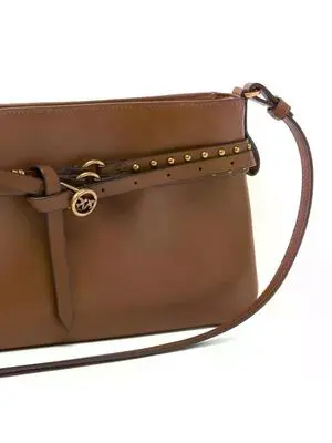 Pinko Studded Shoulder Bag - Brown