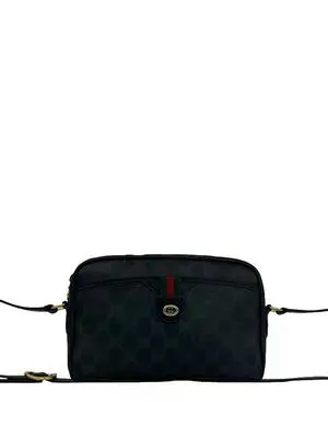 Gucci 1980-1990 Gg Supreme Web Crossbody Bag - Black