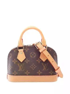 LOUIS VUITTON 2021-2026 Monogram Nano Alma Satchel - Brown