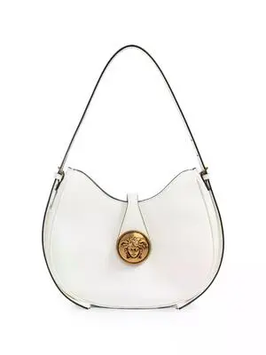 Versace Emblème Nappa Shoulder Bag - White