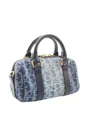 Dior Nano Oblique Denim Groove 17 Satchel - Blue