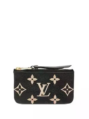 LOUIS VUITTON 2025 Bicolor Monogram Empreinte Key Pouch Coin Pouch - Black