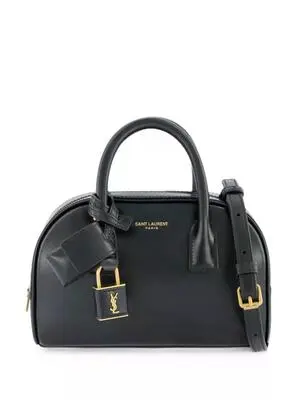 Saint Laurent Logo-plaque Leather Tote Bag - Black