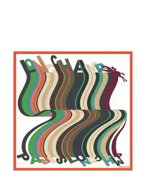 Longchamp L'arc-en-ciel Silk Scarf 70 - Neutrals