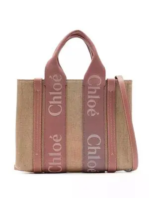 Chloé Small Woody Linen Tote Bag - Neutrals