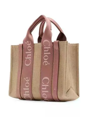Chloé Woody Linen Tote Bag