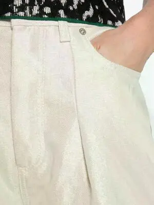 Jacquemus De-nîmes Ovalo Metallic-finish Wide-leg Jeans
