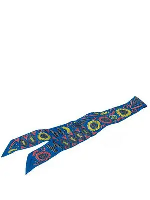Hermès 2019-2020 Kelly En Perles Silk Twilly Scarf Scarves - Blue