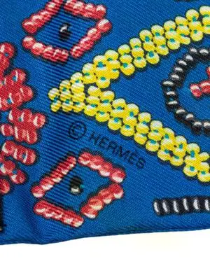 Hermès 2019-2020 Kelly En Perles Silk Twilly Scarf Scarves