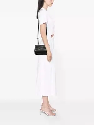 Givenchy 2010-2026 Mini Wrinkled Sheepskin Pandora Crossbody Bag - Black