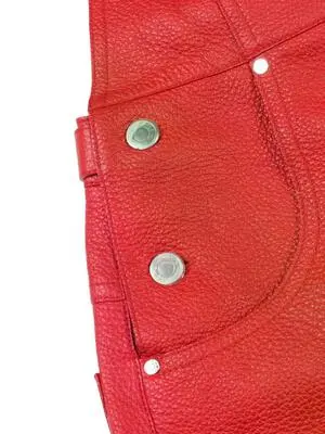 Hermès 2010s Sellier Button Leather Overalls