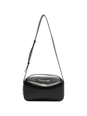 Emporio Armani Logo-stamp Leather Shoulder Bag - Black