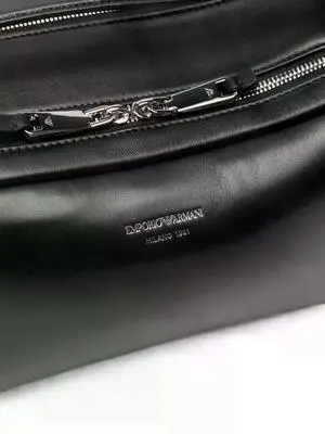 Emporio Armani Logo-stamp Leather Shoulder Bag