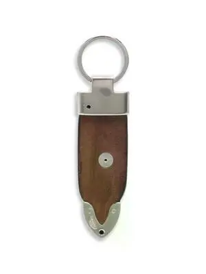 ERALDO Stone-embellished Leather Keyring - Brown