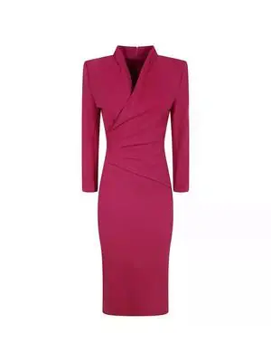 Chiara Boni La Petite Robe Demei Ruched Long-sleeve Midi Dress