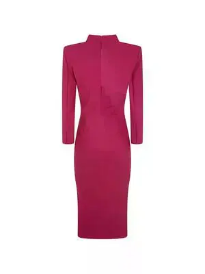 Chiara Boni La Petite Robe Demei Ruched Long-sleeve Midi Dress