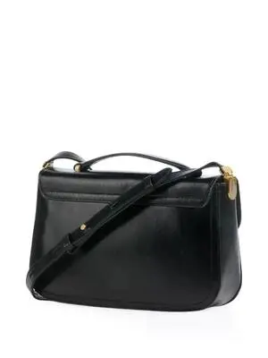 THE BRIDGE Leather Flap-top Cross Body Bag - Black