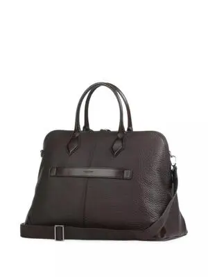 THE BRIDGE Grained Leather Holdall Bag - Brown