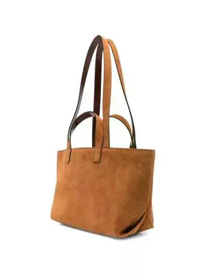 A.p.c. Logo-embossed Suede Tote Bag - Brown