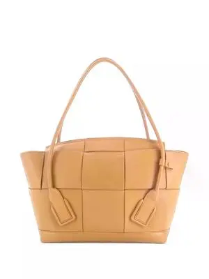 Bottega Veneta Arco Bag Maxi Intrecciato Leather Medium Shoulder Bag - Brown