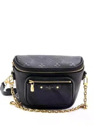 LOUIS VUITTON Bum Bag Monogram Empreinte Leather Mini Belt Bag - Black