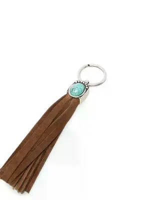 ERALDO Tasselled Turquoise Embellished Keyring