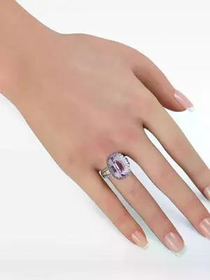 LB EXCLUSIVE Kunzite And Diamond Ring - Silver