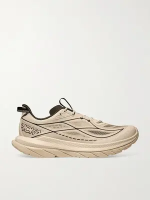 HOKA® Mach Remastered Rubber-trimmed Mesh Sneakers - Neutrals