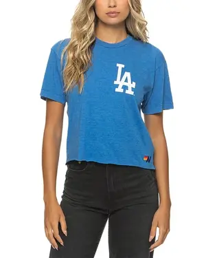 Aviator Nation Los Angeles Dodgers 2026 Graphic Boyfriend Tee - Cobalt
