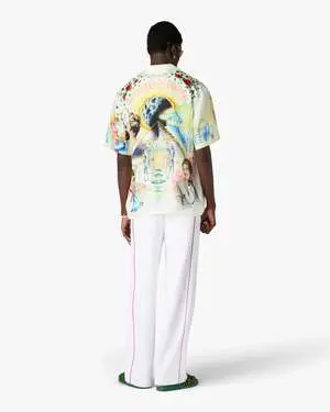 Casablanca Arts Egyptiens Short Sleeve Linen Shirt