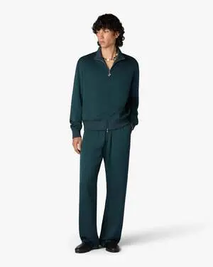 Casablanca Dark Teal Monogram Zip-up Track Jacket