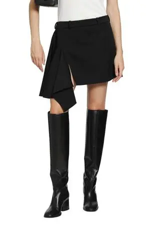 Givenchy Wool Slashed Mini Skirt