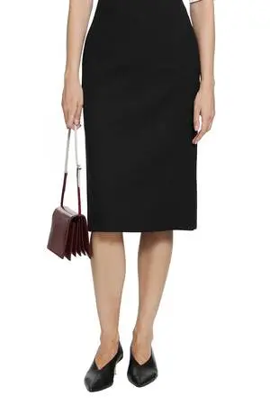 JIL SANDER Wool Sablé Skirt